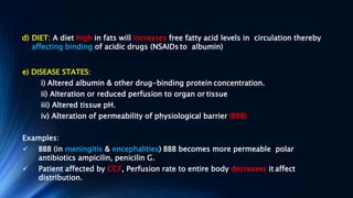 Distribution of drugs Pharmacokinetics | PDF