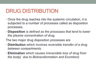Distribution of Drugs and physiological barriers .pptx