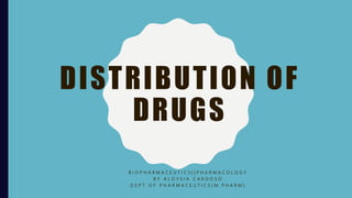Distribution of drugs final ppt | PPTX | Chemistry | Science