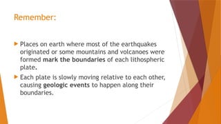 Distribution of Earthquake, Mountain Ranges | PPTX