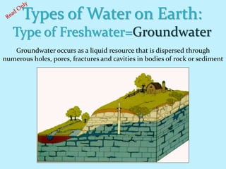 Distribution of earth's water location water_on_the_earth | PPTX