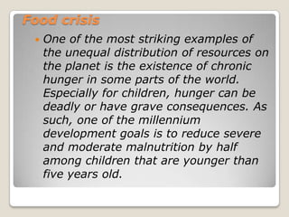 Distribution of food in the world | PPTX