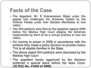 Distribution of freebies during Elections - Legal? | PPTX