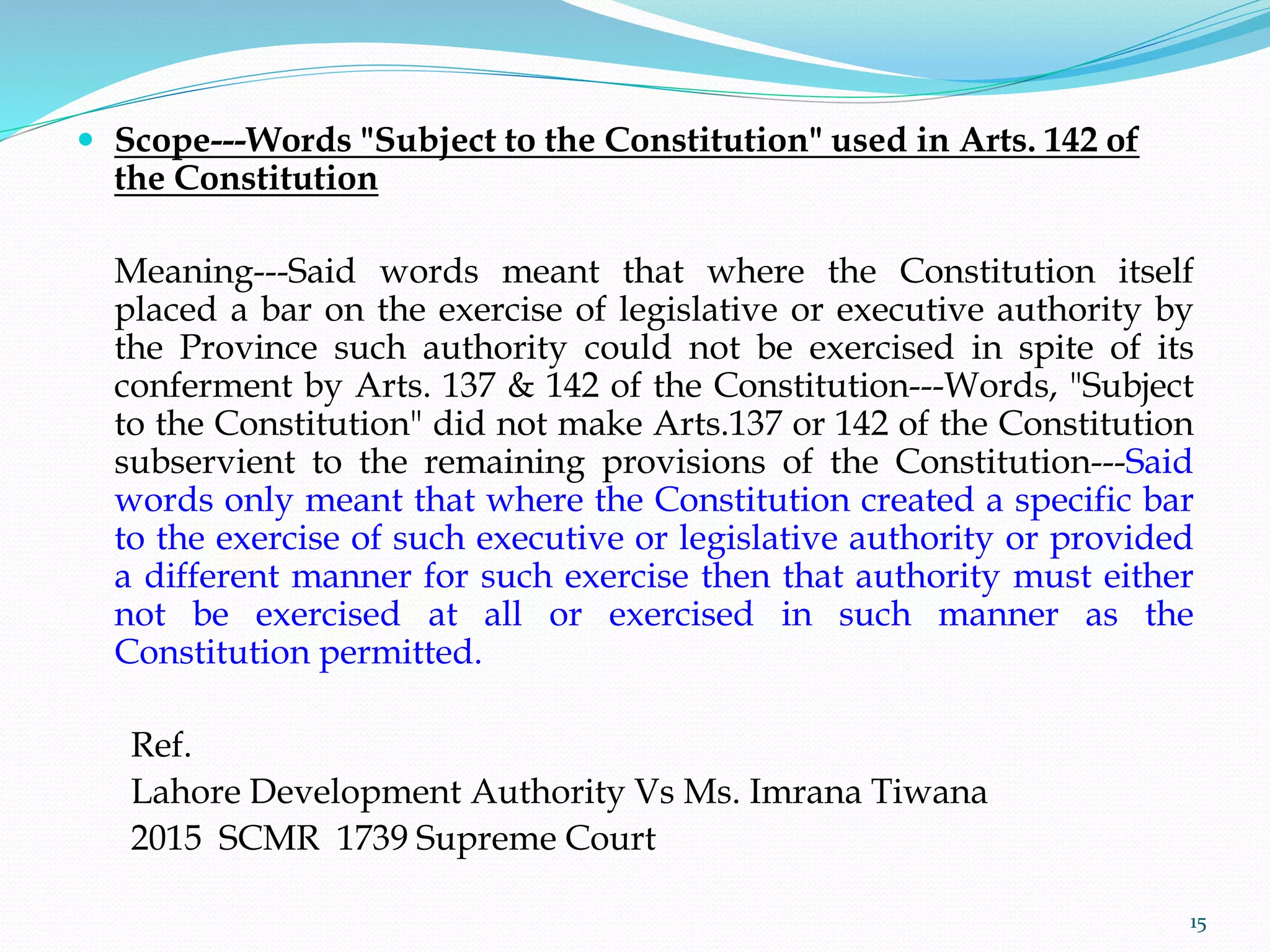 Distribution of legislative powers | PPTX