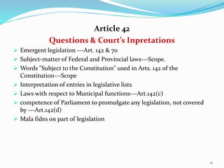 Distribution of legislative powers | PPTX
