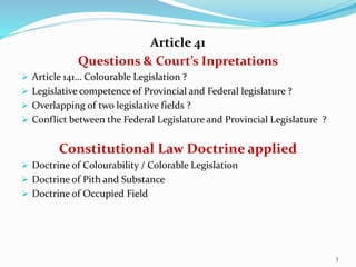 Distribution of legislative powers | PPTX