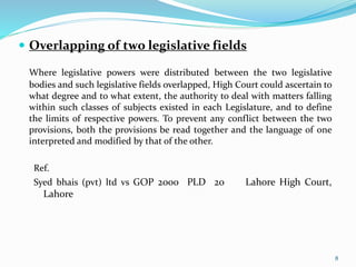 Distribution of legislative powers | PPTX