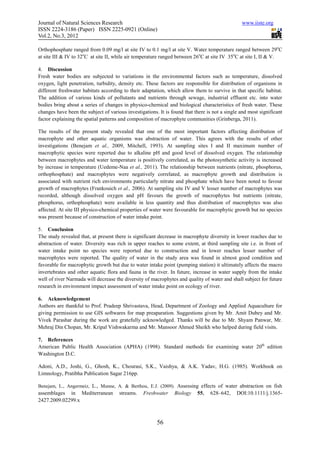 Distribution of macrophytes in river narmada near water intake point | PDF