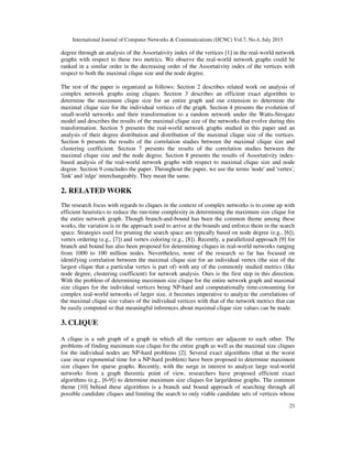 Distribution of maximal clique size of the | PDF