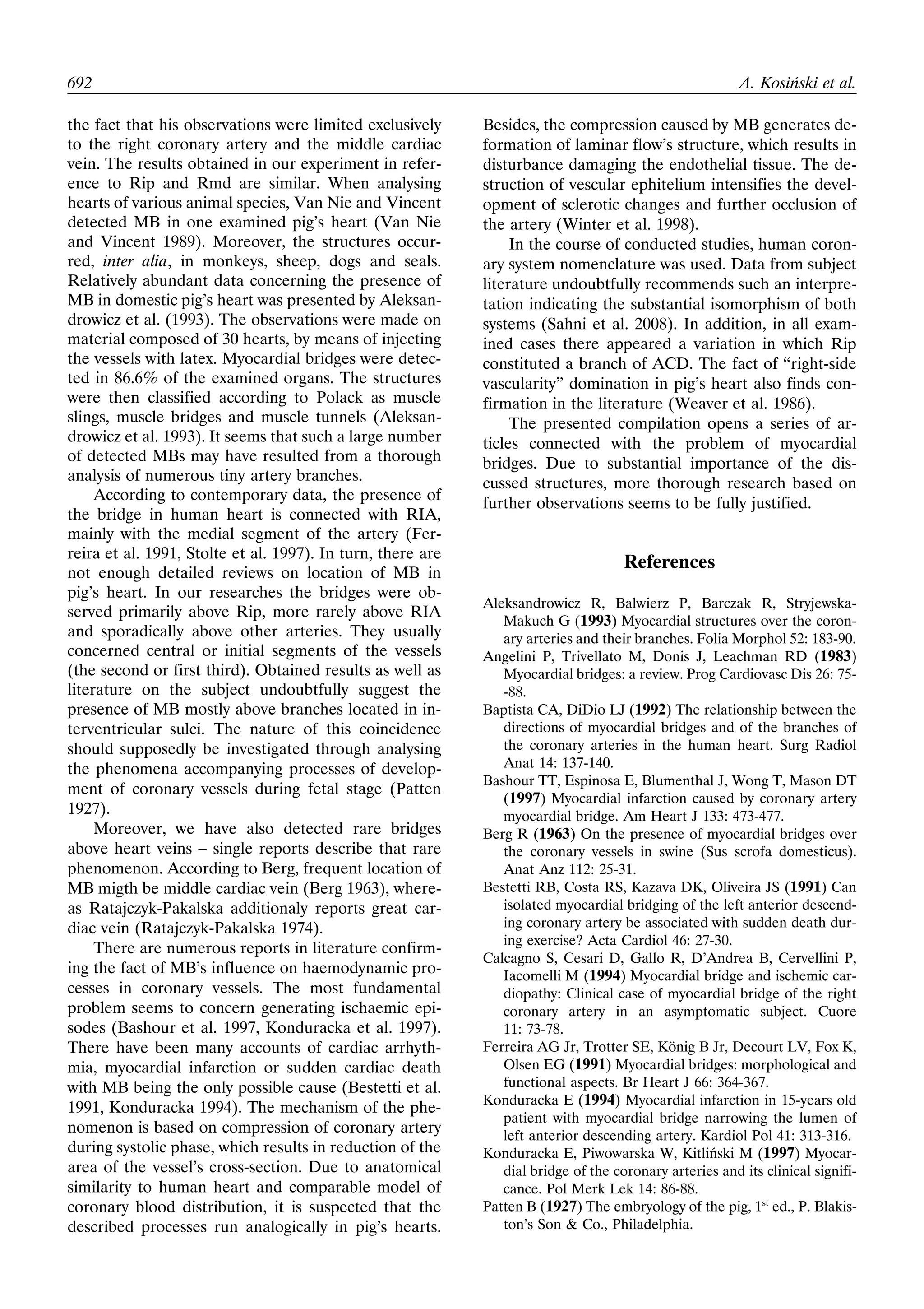 Distribution of myocardial bridges | PDF