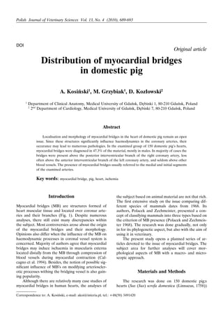 Distribution of myocardial bridges | PDF