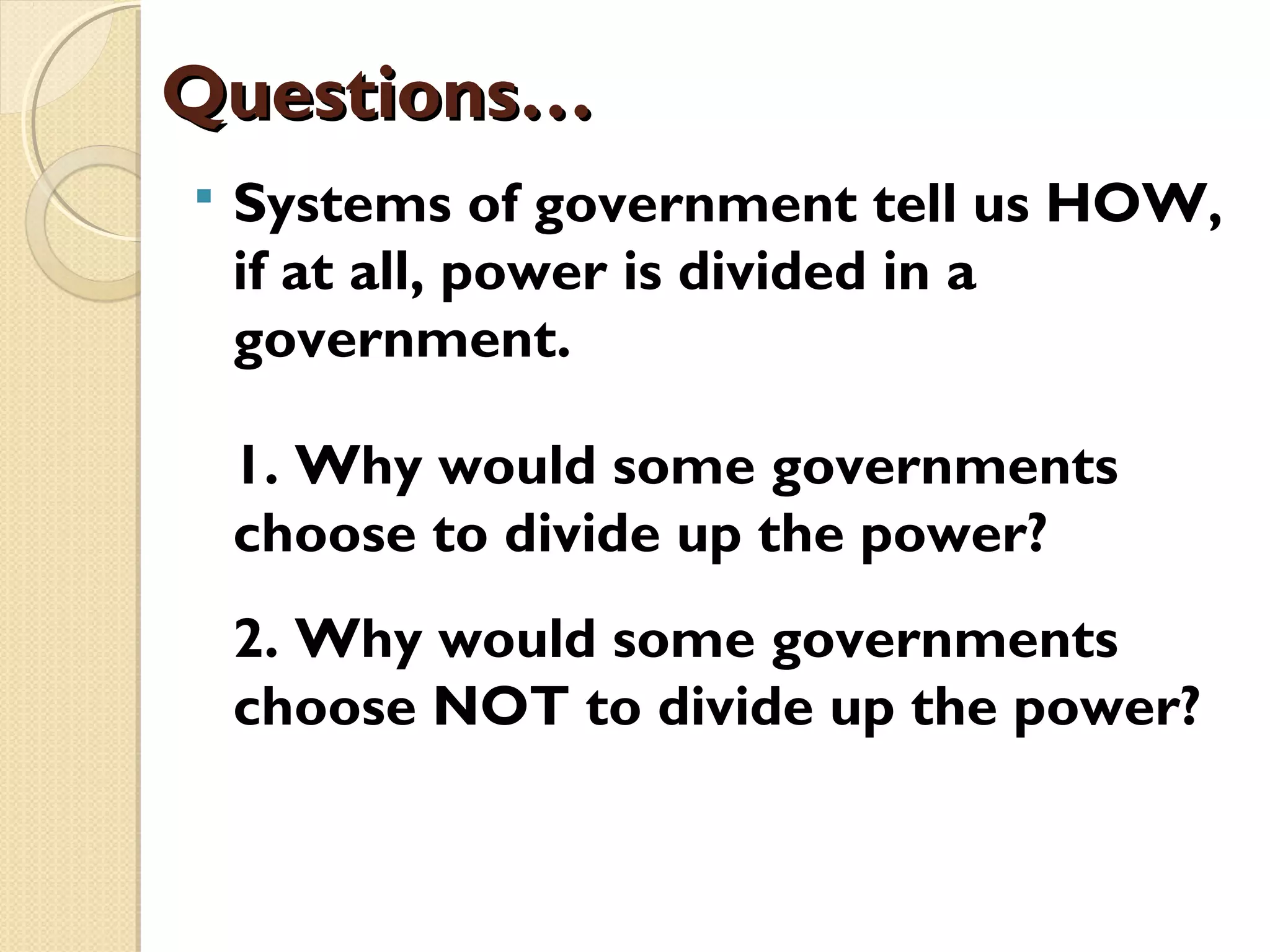 Systems of Government | PPT