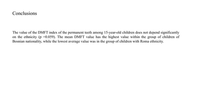 Distribution of the DMFT indexamong 15-year old.pptx