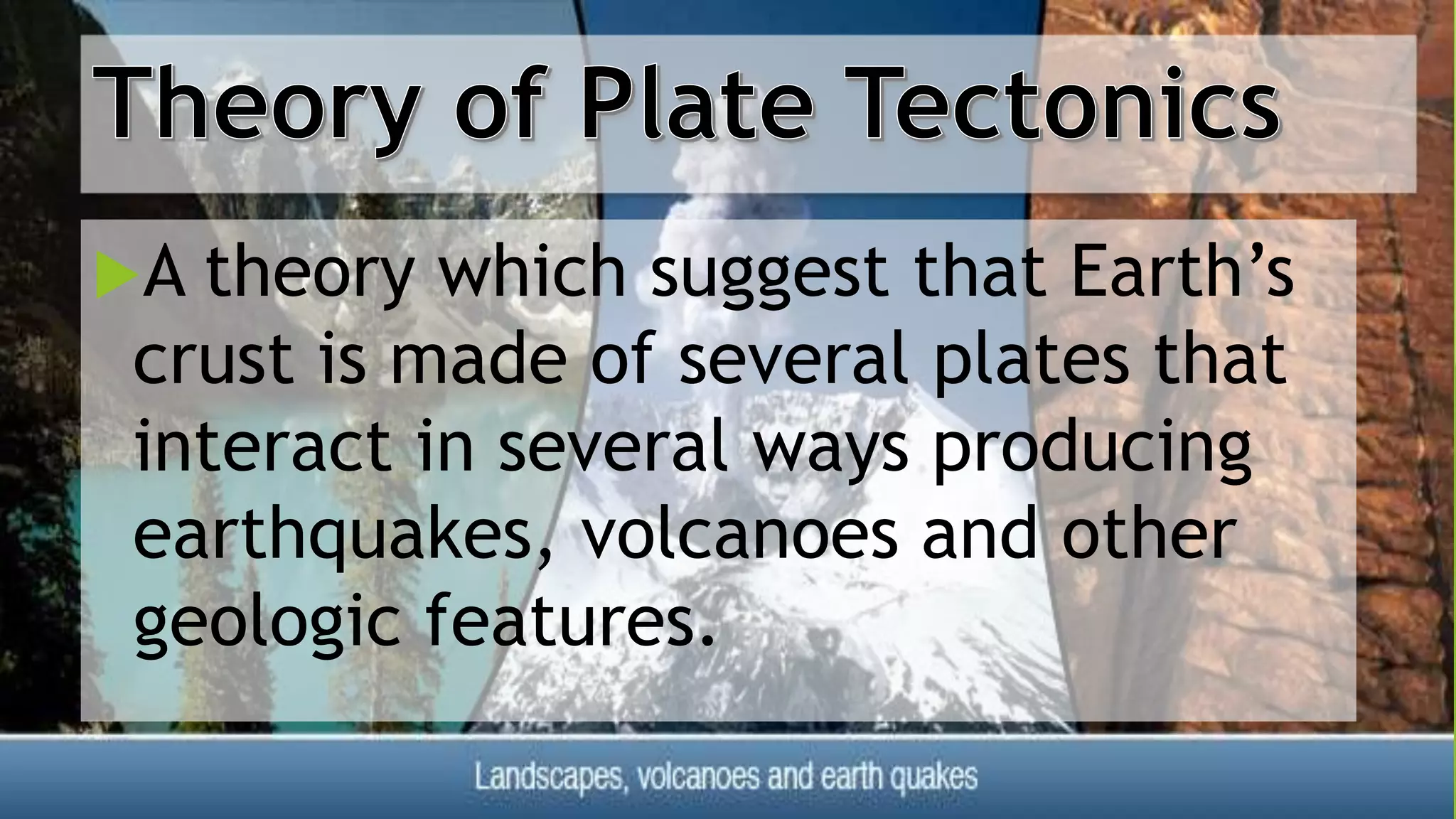 Distribution of volcanoes, earthquakes and mountain ranges | PPTX