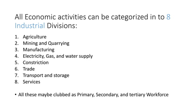 Distribution of Workforce by Industry – Session 9.2.pptx