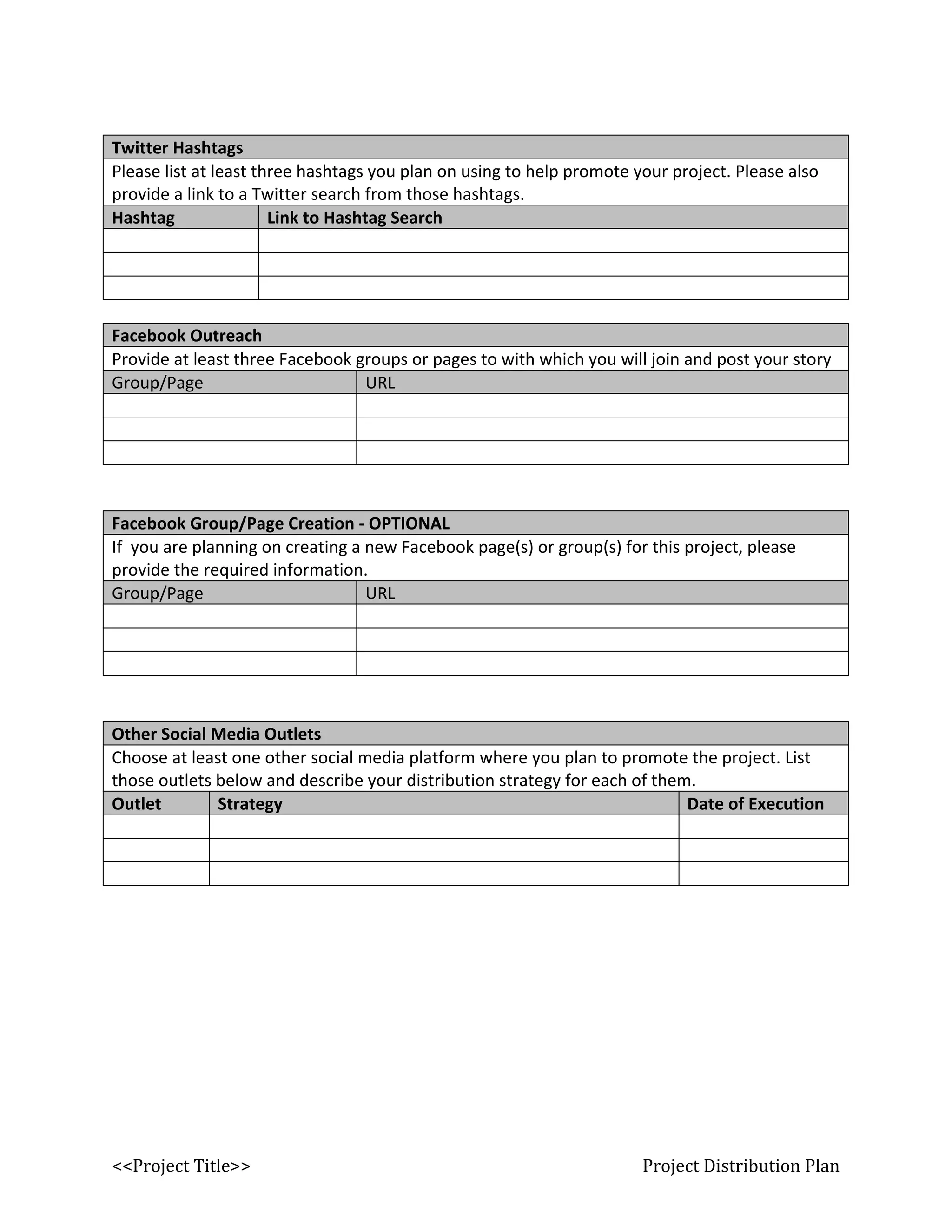 Distribution Plan Template | PDF