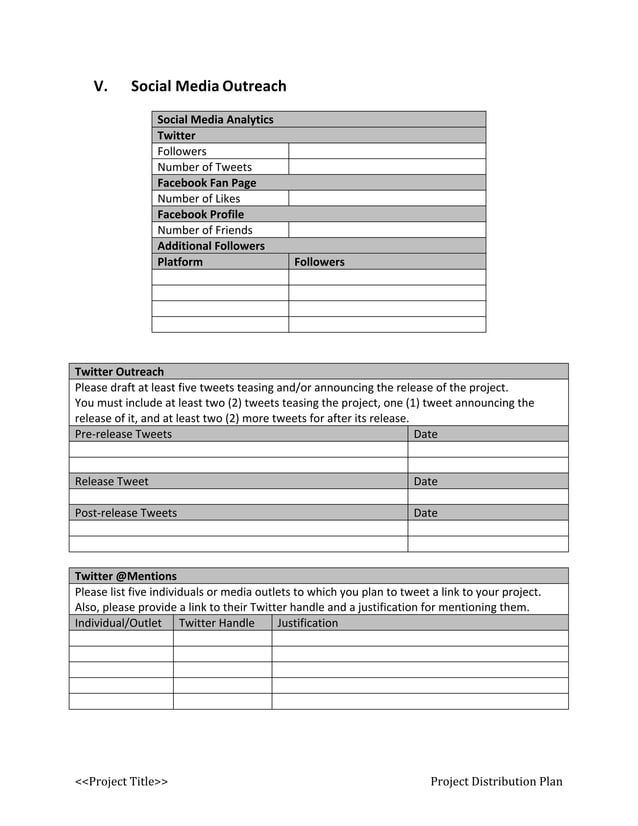 Distribution Plan Template | PDF