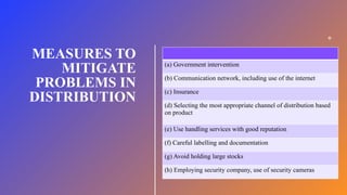 DISTRIBUTION PROBLEMS & SOLUTIONS.ppretx | PPTX