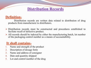 Distribution records | PPTX