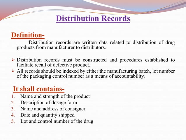 Distribution records | PPTX