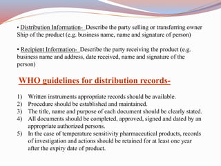 Distribution records | PPTX