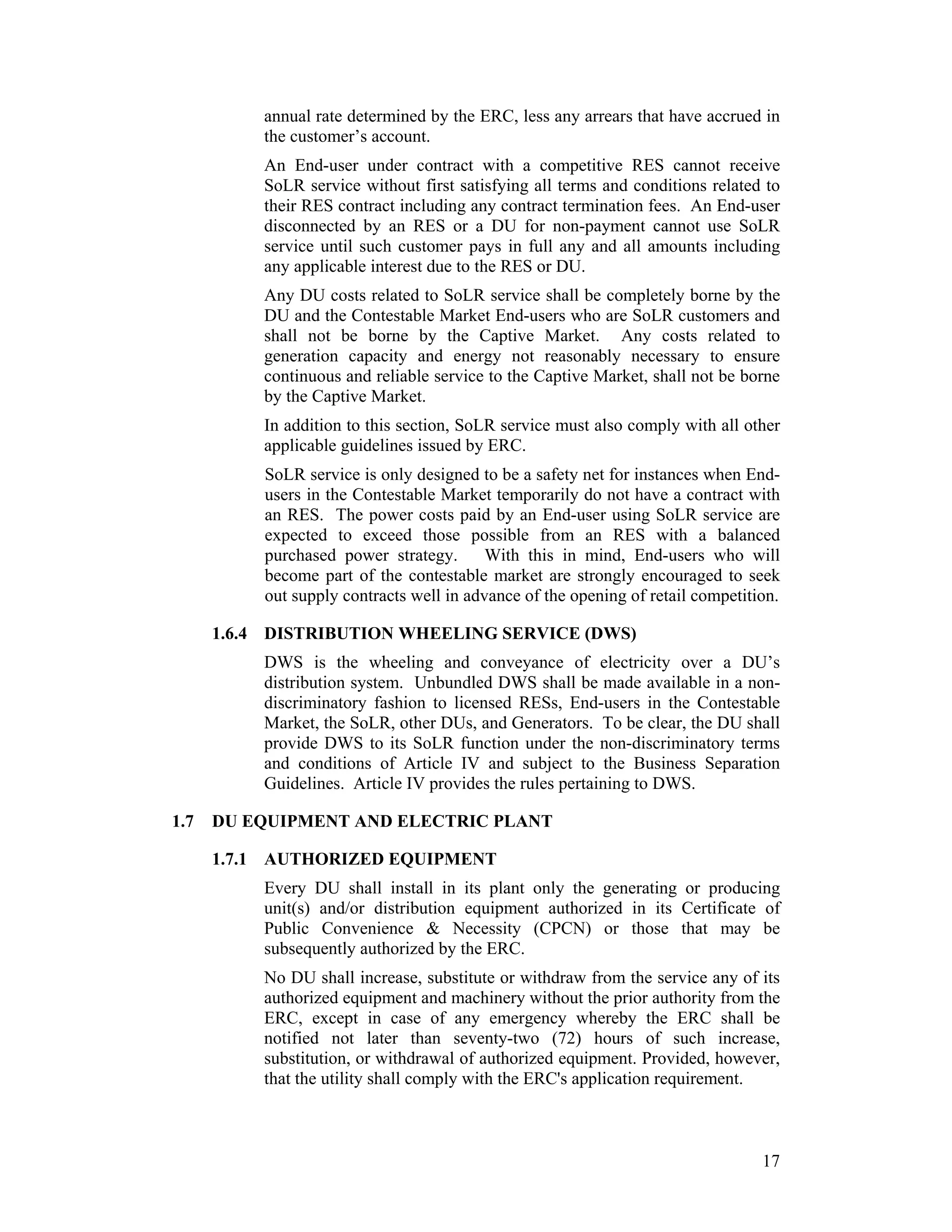 Distribution services and access rules doe | PDF