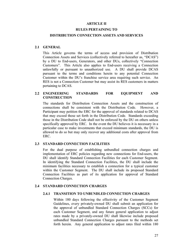 Distribution services and access rules doe | PDF