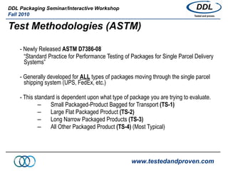 Distribution Simulation and Transportation Testing - What is the ...
