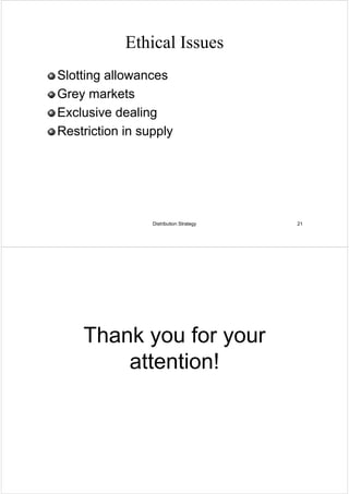 Distribution strategy | PDF