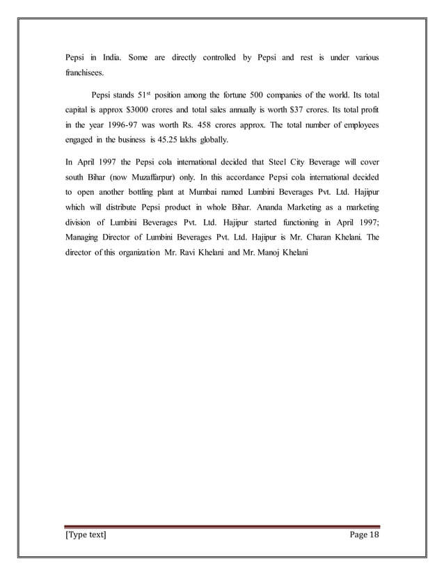 Distributionstrategy of pepsico | PDF