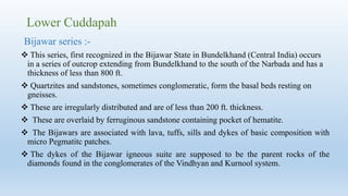 Distribution, stratigraphy and economic importance of cuddapah | PPTX
