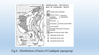 Distribution, stratigraphy and economic importance of cuddapah | PPTX