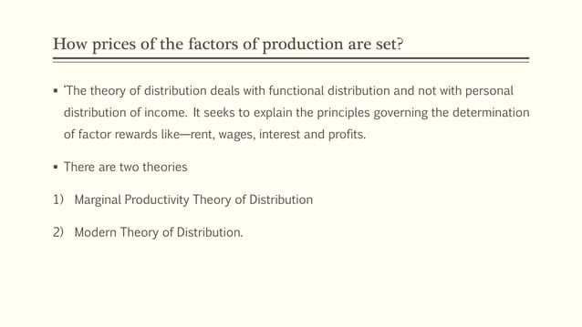 Distribution Theory.pptx | Government Support and Welfare | Financial ...