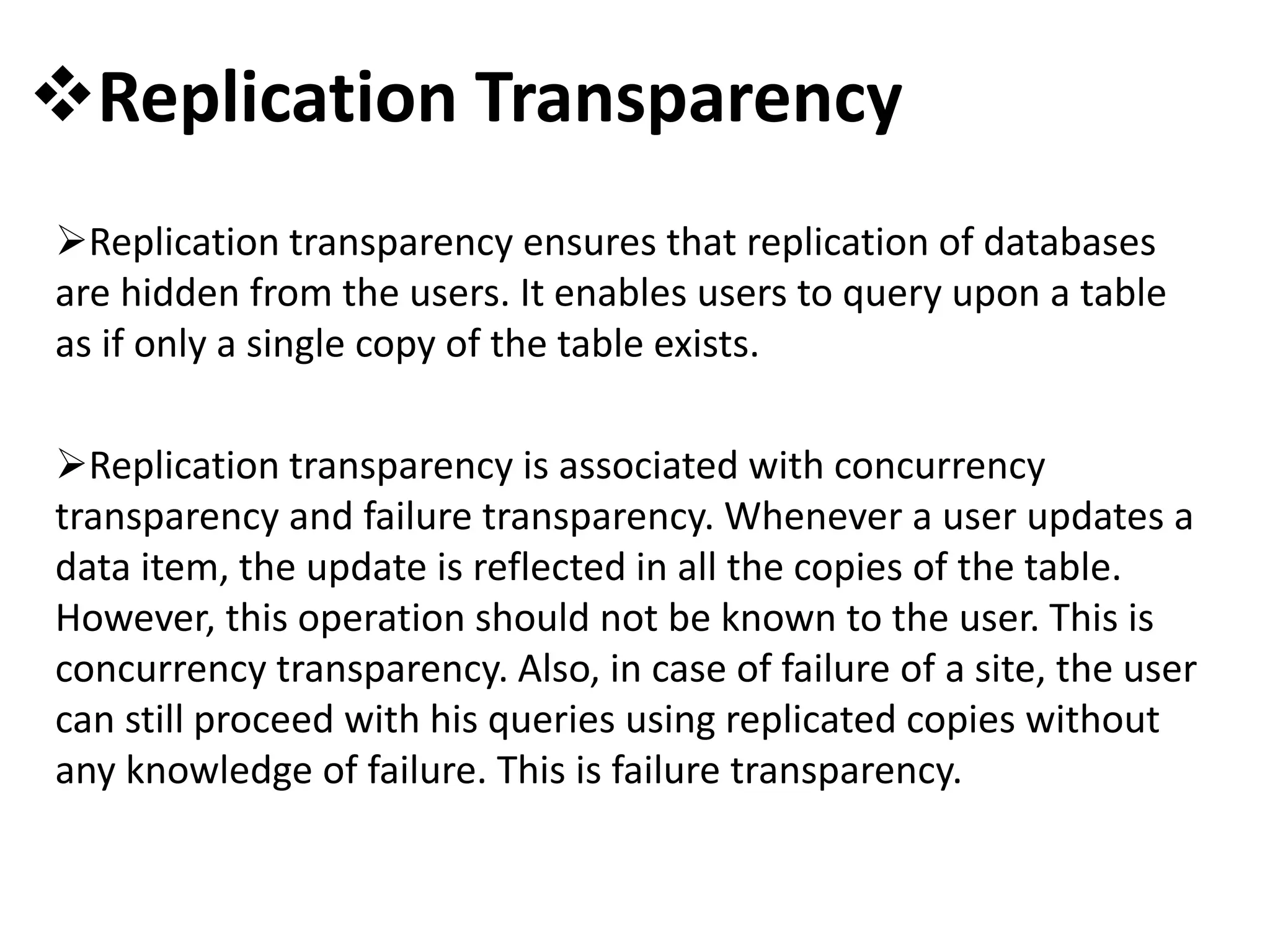Distribution transparency and Distributed transaction | PPTX