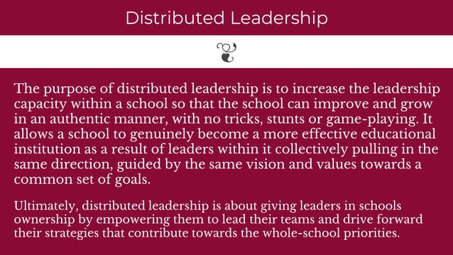 Distributive Leadership- basic discussion | PPTX