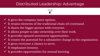 Distributive Leadership- basic discussion | PPTX