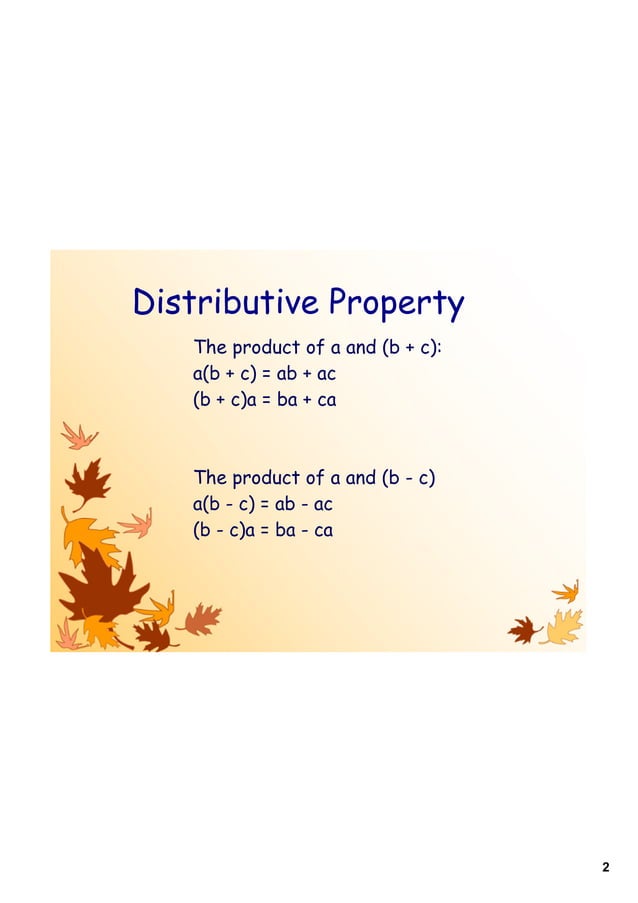Distributive Property 8th | PDF