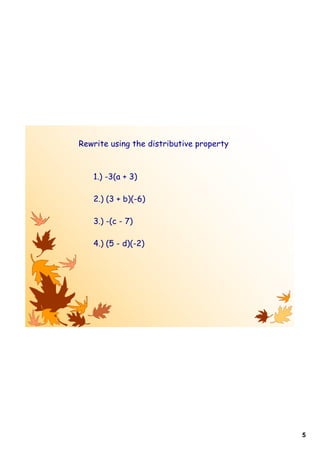 Distributive Property 8th | PDF