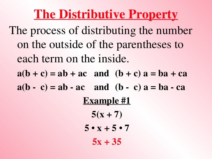 Distributive property