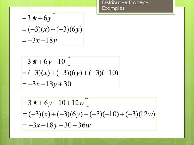 Distributive property | PPTX | Business and Finance