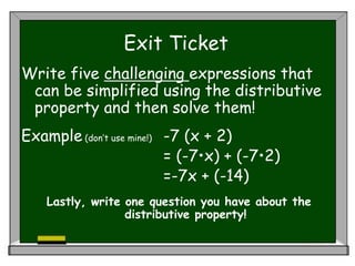 Distributive property | PPTX