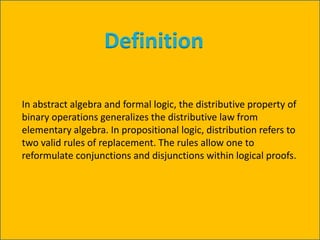 Distributive property | PPTX