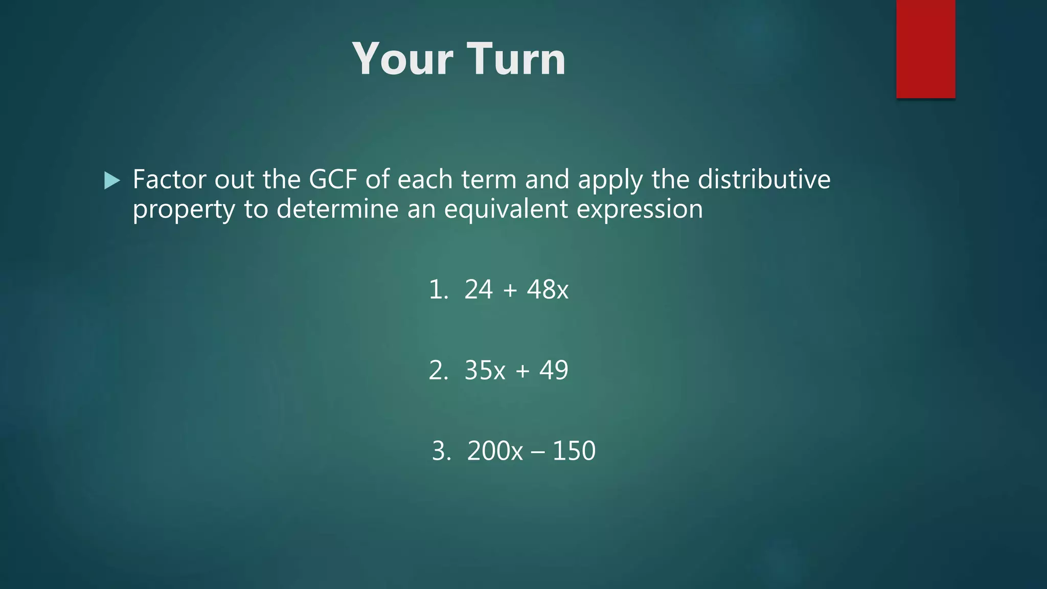 Distributive property | PPTX