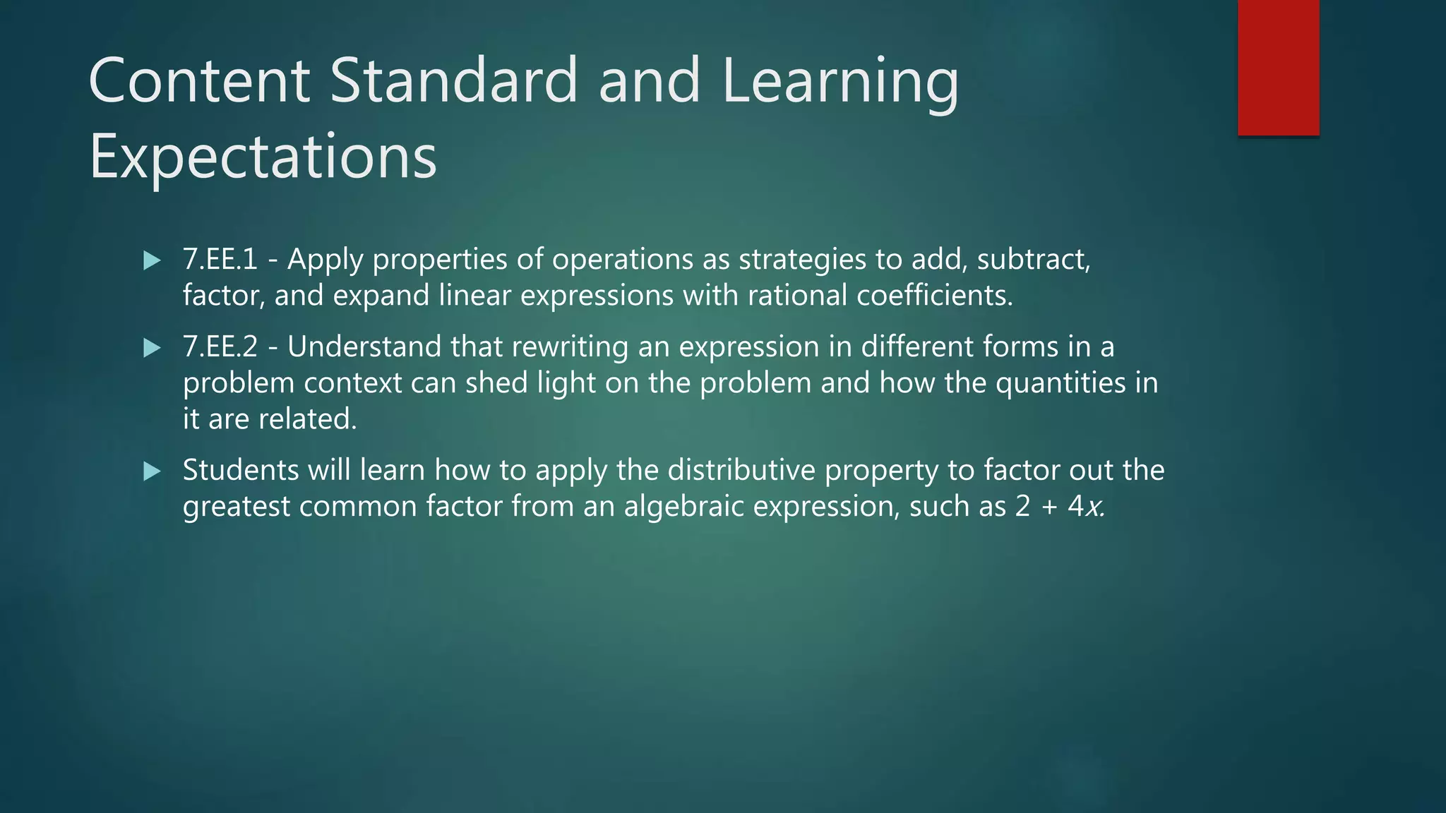Distributive property | PPTX