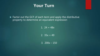 Distributive property | PPTX
