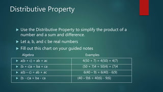 Distributive property | PPTX