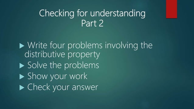 Distributive property | PPT