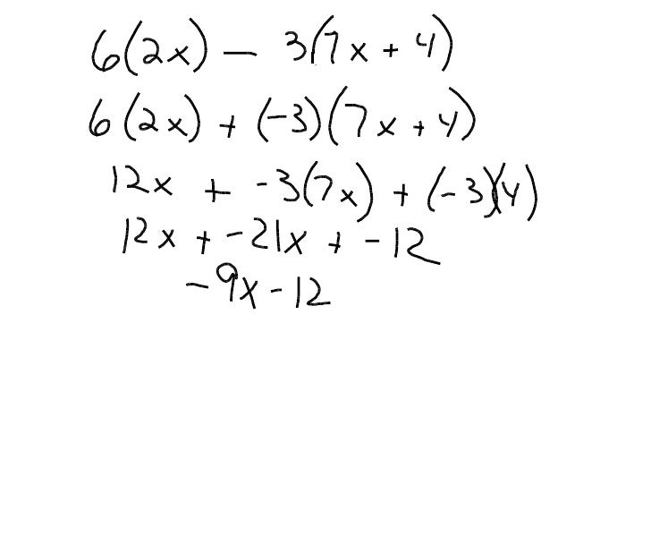 Distributive Property & Combining Like terms
