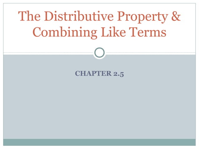 Distributive property ppt | PPT