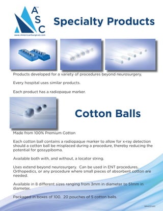 American Surgical Company - International Distributor Booklet | PDF